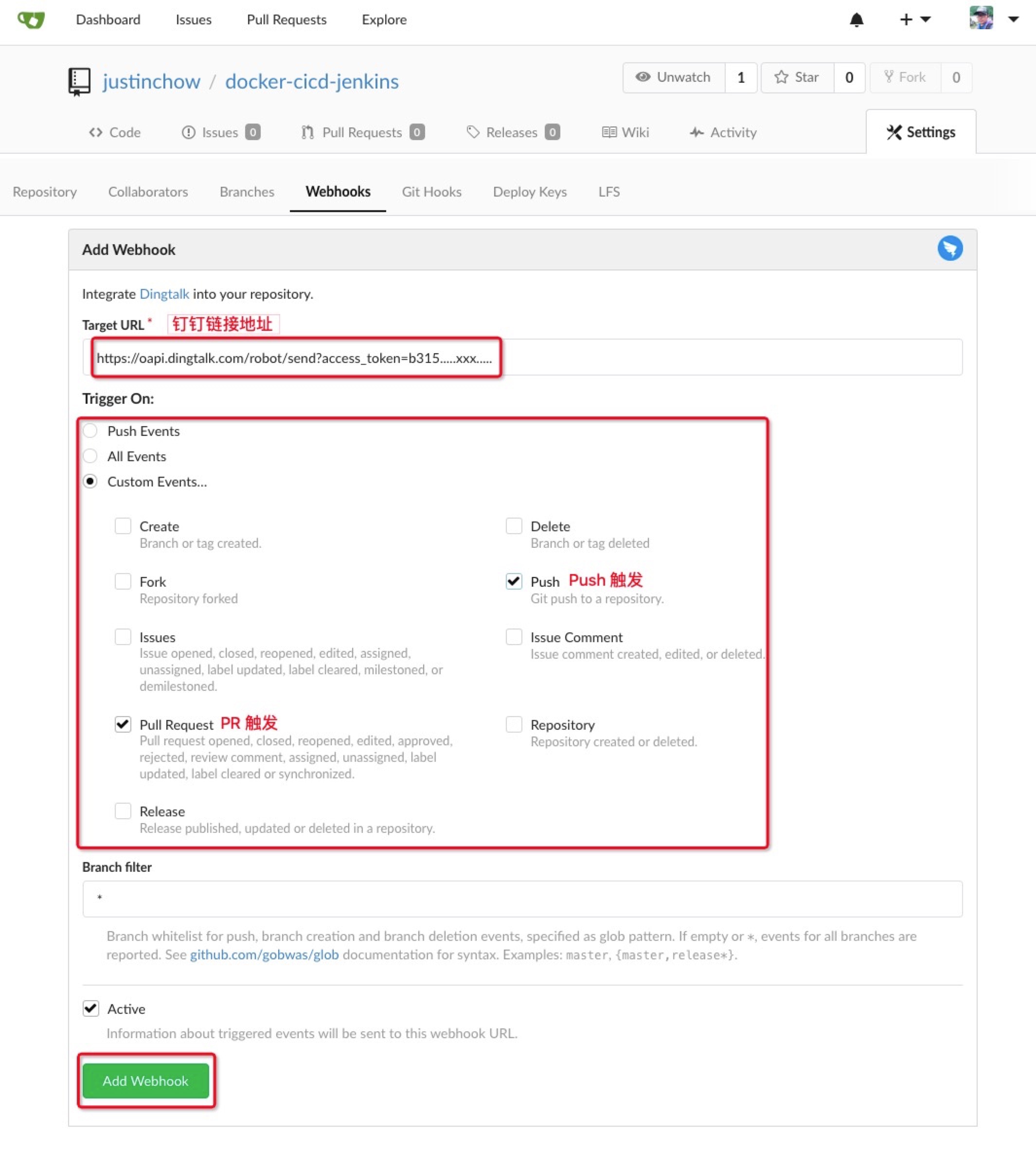 Gitea 集成 Webhook 操作 | OnO